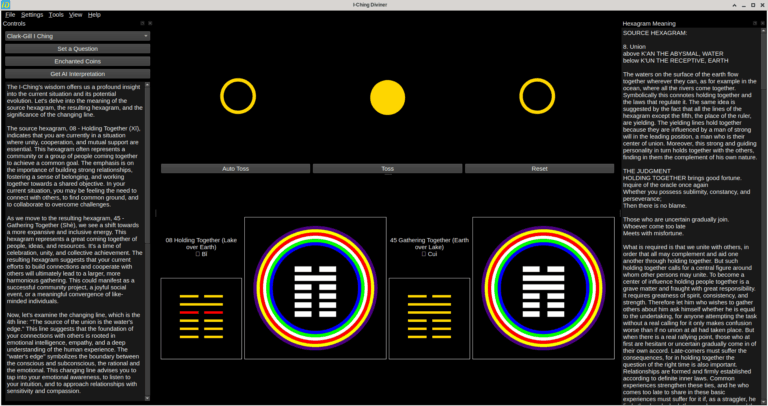 IChingDiviner - desktop I-Ching divination application - LinuxLinks