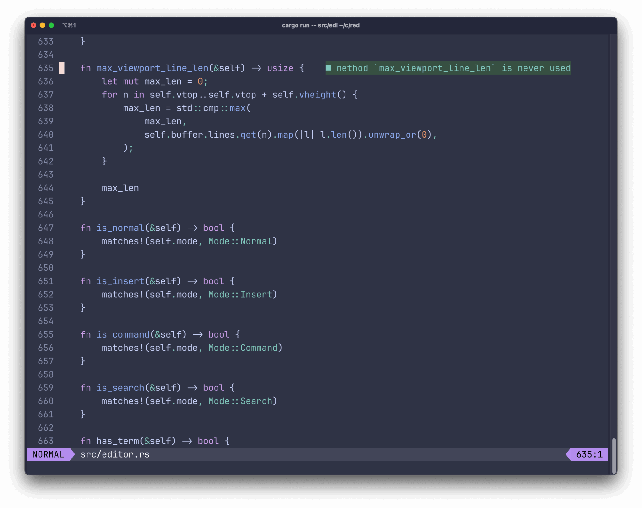 red - modern modal text editor written in Rust - LinuxLinks