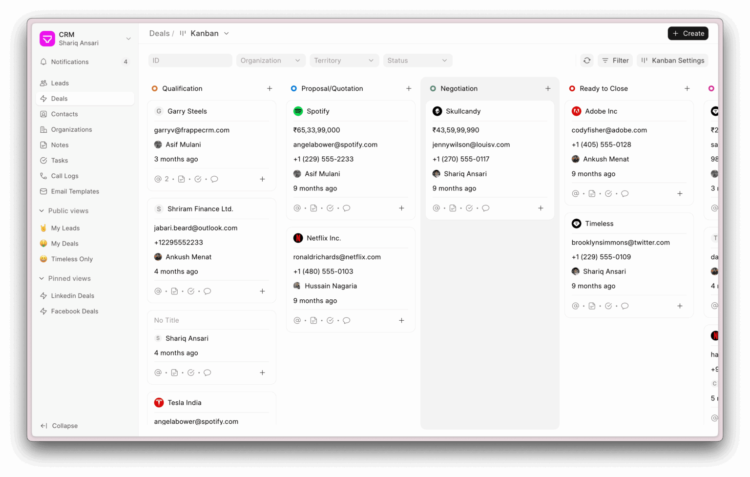 Frappe CRM - modern customer relationship management system - LinuxLinks